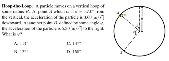 Solved Hoop-the-Loop. A particle moves on a vertical hoop of | Chegg.com