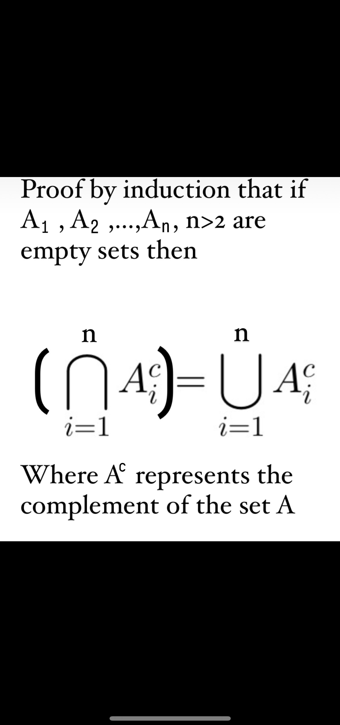 Solved Proof by induction that if A1,A2,dots,An,n>2 ﻿are | Chegg.com