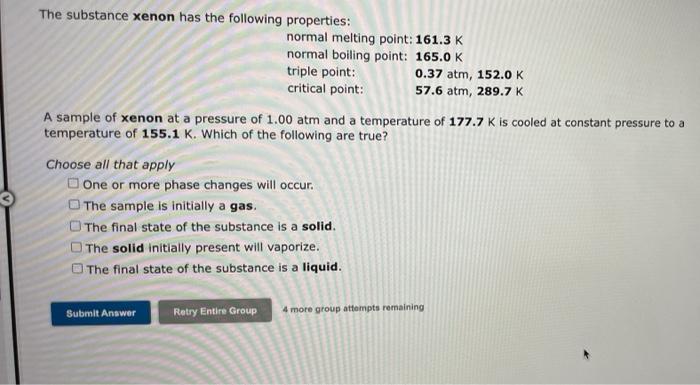 Solved The substance neon has the following properties: | Chegg.com
