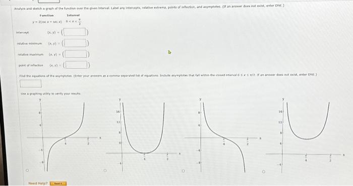 Solved Analyze and sketch a graph of the function over the | Chegg.com
