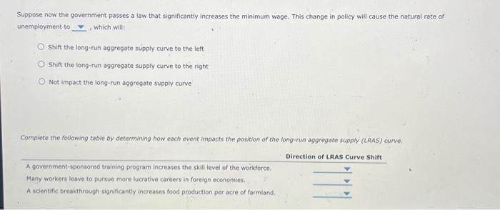 Solved 4. The slope and position of the long-run aggregate | Chegg.com