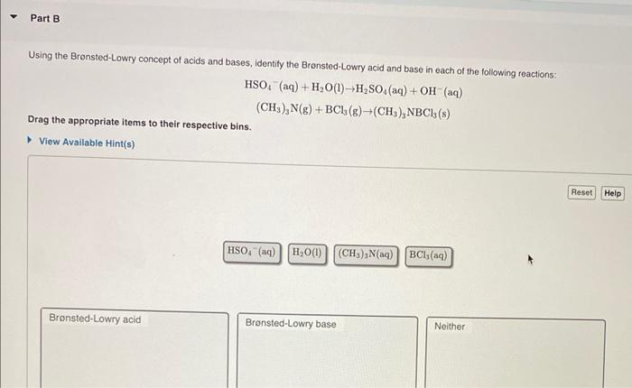 Solved Using the Arrhenius concept of acids and bases, | Chegg.com