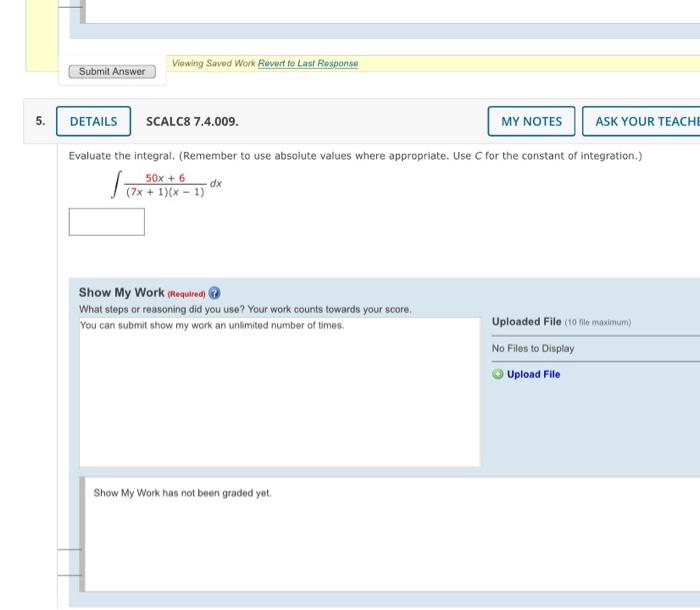 Solved Viewing Saved Work Revert to Last Response Submit | Chegg.com