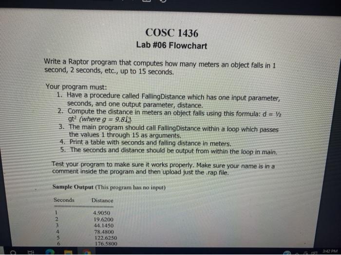 Solved COSC 1436 Lab #06 Flowchart Write a Raptor program | Chegg.com Solved COSC 1436 Lab #06 Flowchart Write a Raptor program | Chegg.com