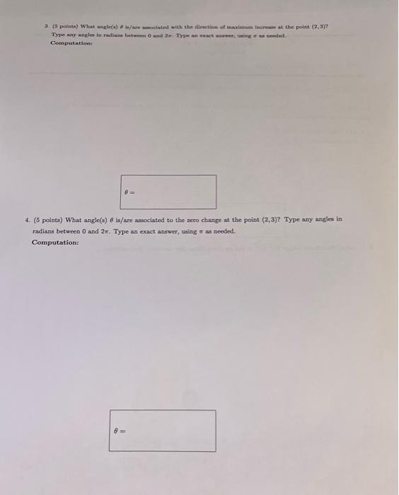 Solved Let f(x,y)=−3x2−2y2. Let θ be the angle (with ropect | Chegg.com