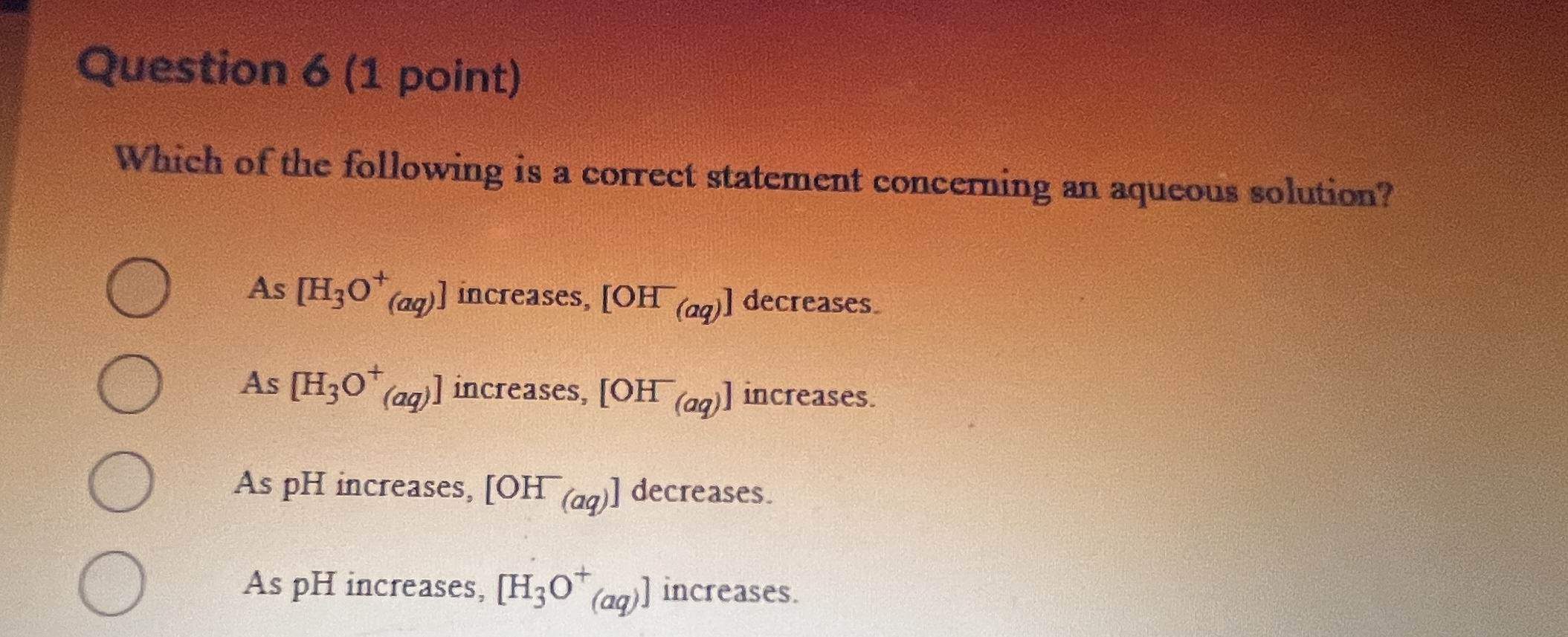 Question 6 (1 ﻿point)Which of the following is a | Chegg.com