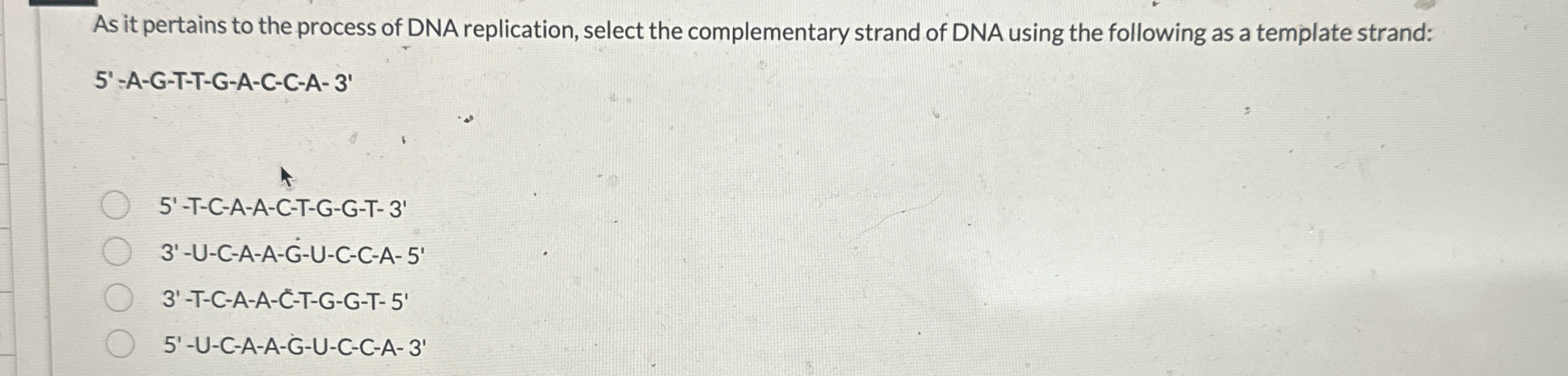 Solved As it pertains to the process of DNA replication, | Chegg.com