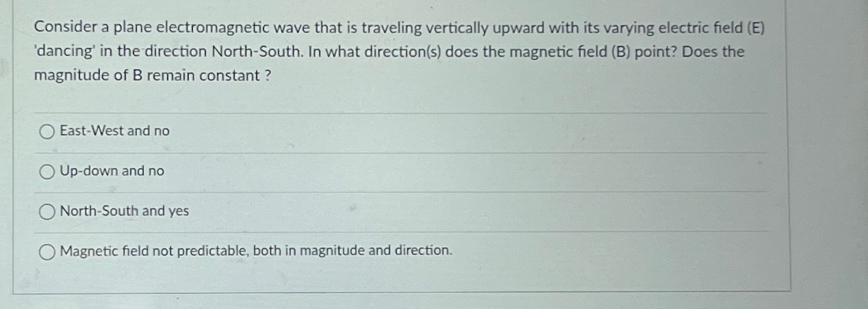 Solved Consider a plane electromagnetic wave that is | Chegg.com