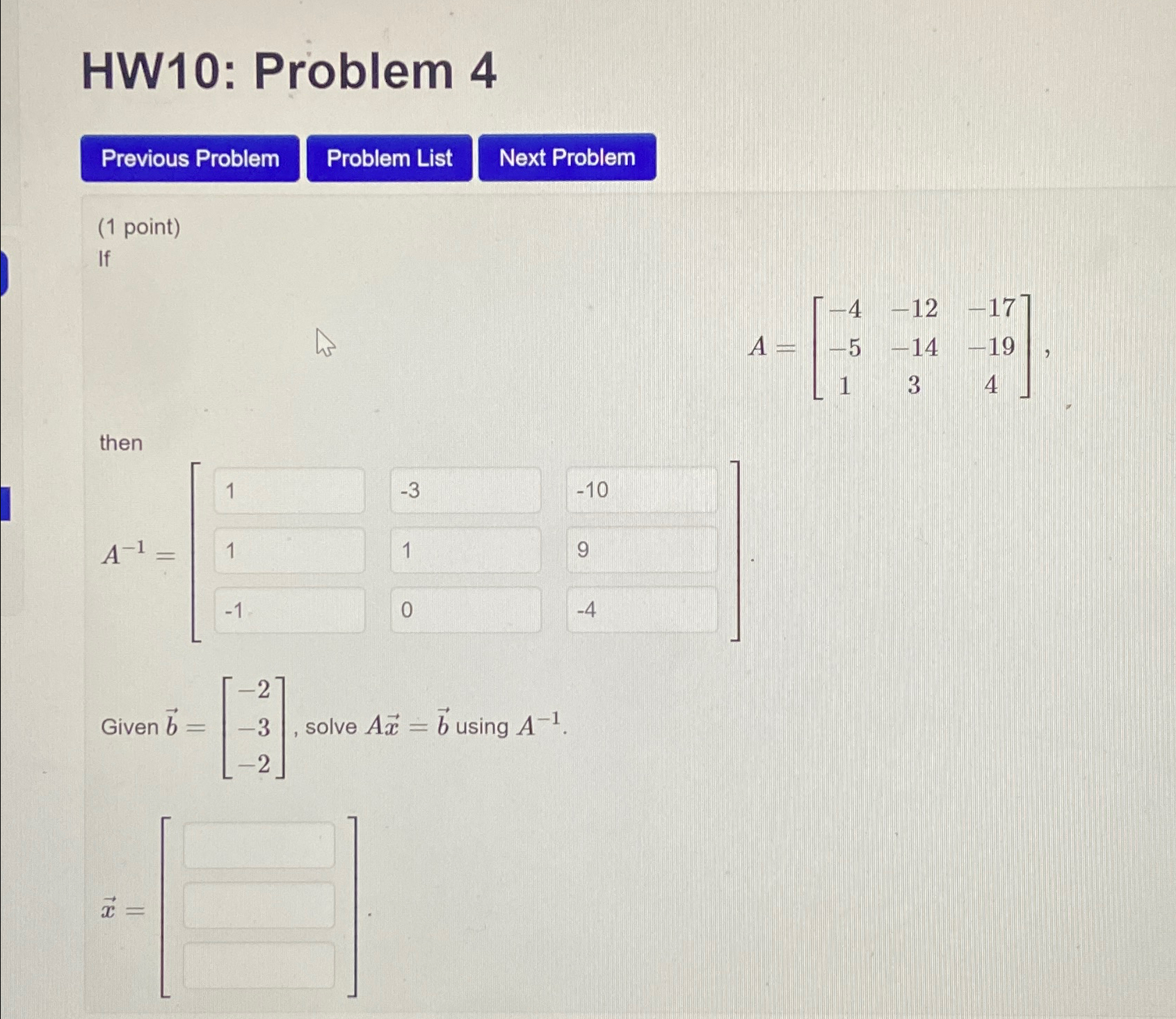 Solved HW10: Problem 4(1 | Chegg.com