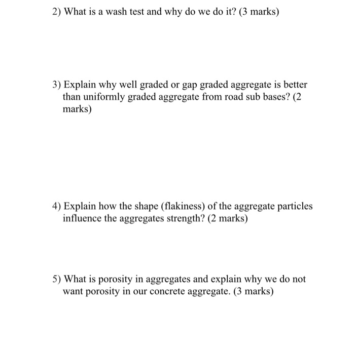 Solved 2) What is a wash test and why do we do it? (3 marks) | Chegg.com