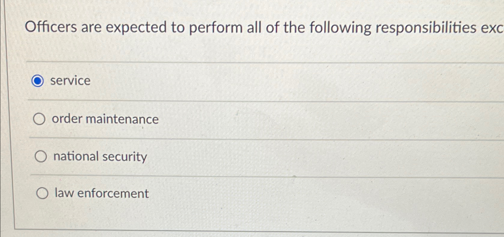 Solved Officers are expected to perform all of the following | Chegg.com