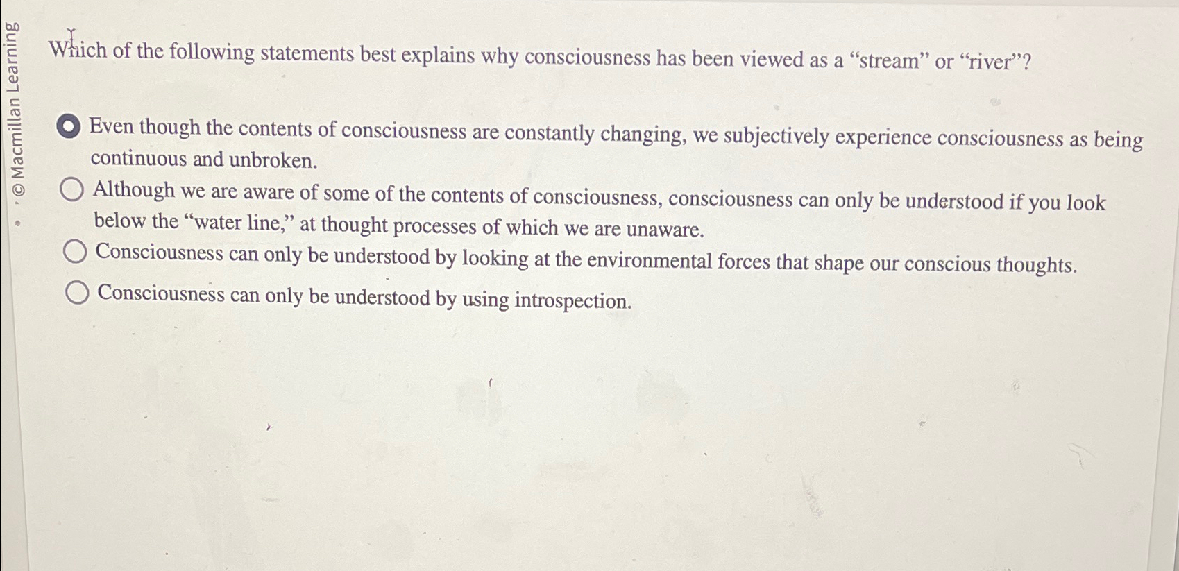 Solved Wrich of the following statements best explains why | Chegg.com