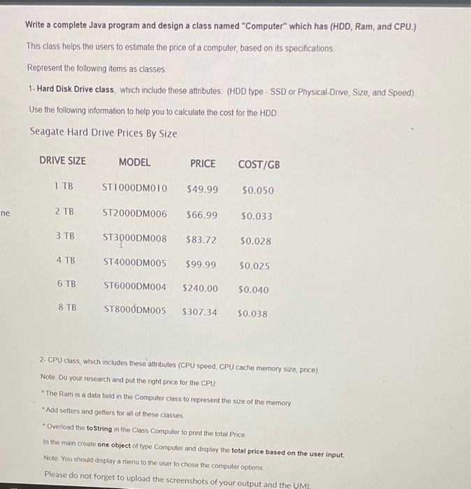 Solved Write a complete Java program and design a class | Chegg.com