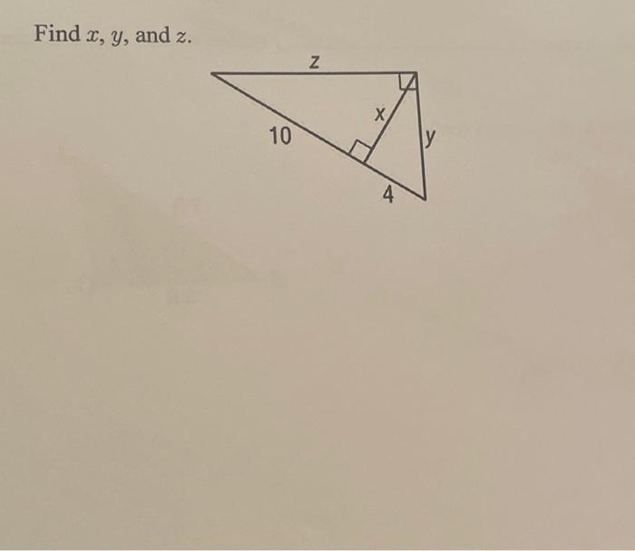 Solved Find x,y, and z. | Chegg.com