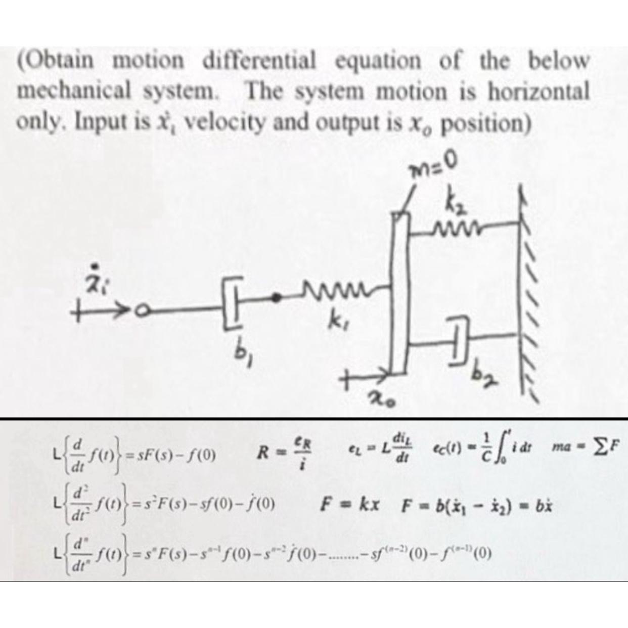 Solved SYSTEM DYNAMICS (Handwriting only)I added equations | Chegg.com