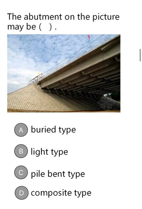 Solved The piers on the picture may be ( ). column bent | Chegg.com