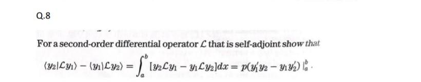 For a second-order differential operator L that is | Chegg.com
