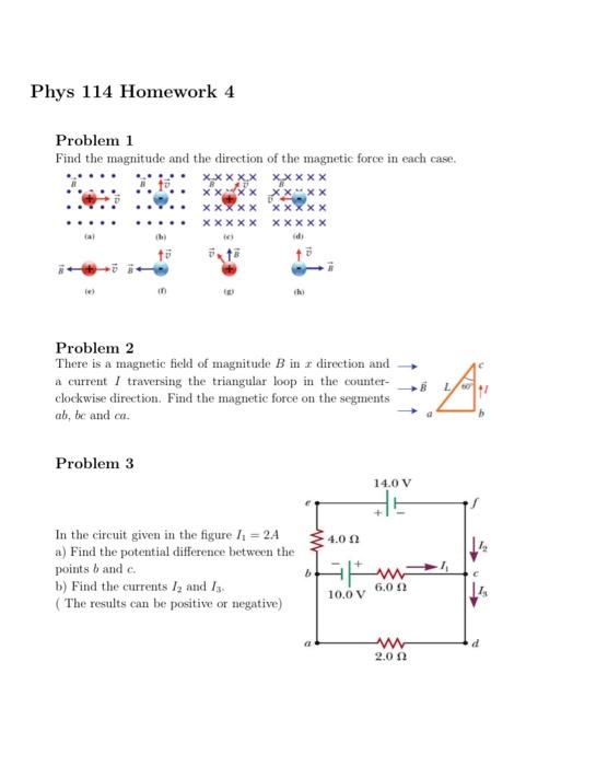 Solved Problem 1 Find the magnitude and the direction of the | Chegg.com