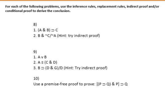 Solved For each of the following problems, use the inference | Chegg.com