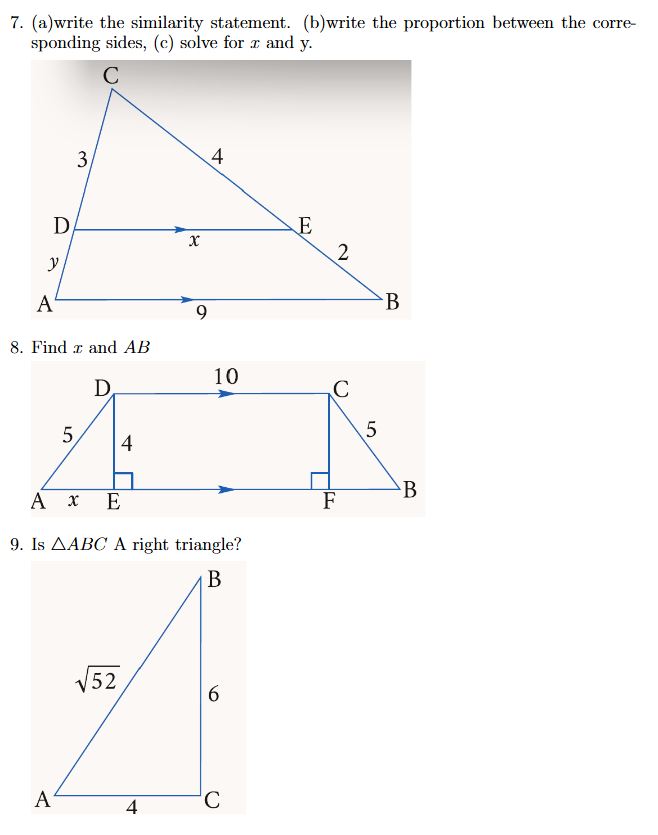 Solved 7. (a)write the similarity statement. (b)write the | Chegg.com