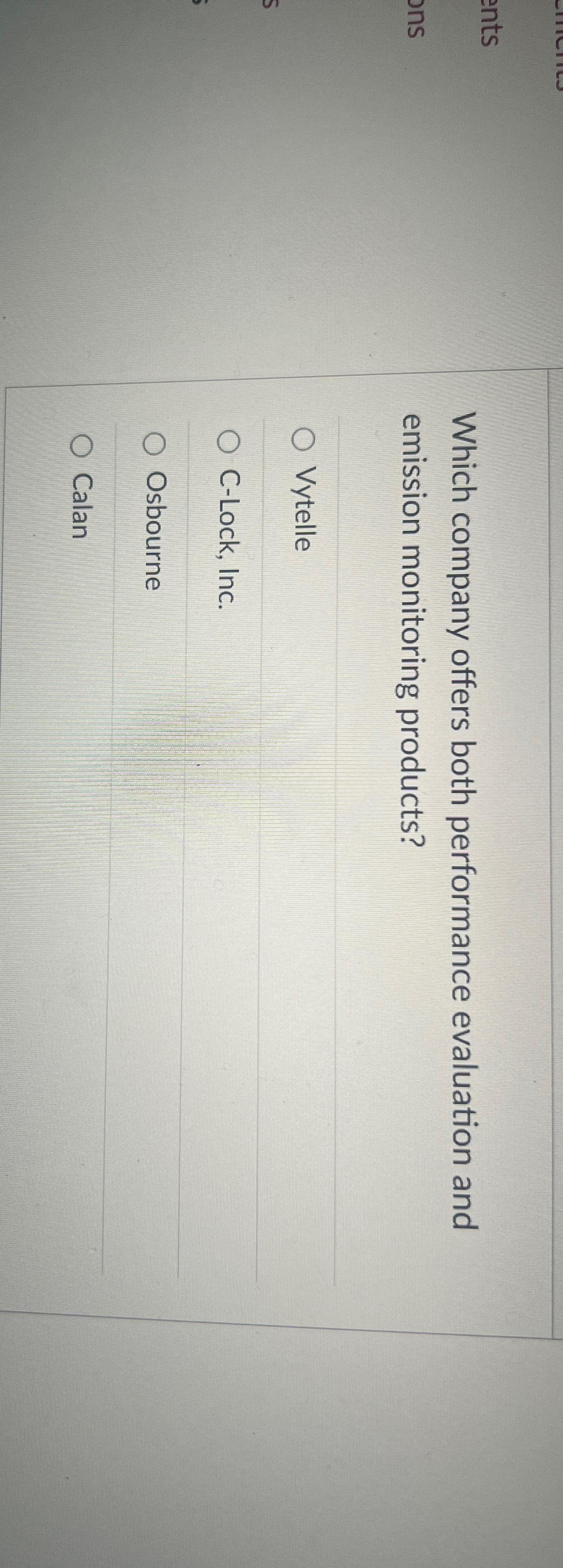 Solved Which company offers both performance evaluation and | Chegg.com