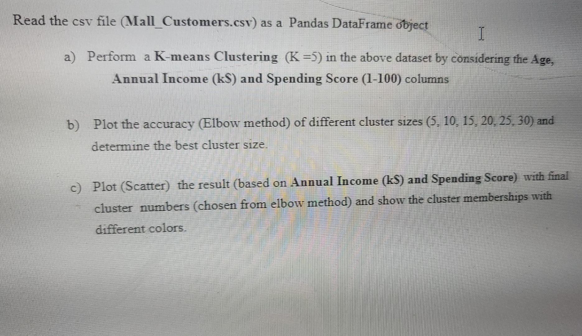 Please solve using Ipython Jupiter, and send pictures | Chegg.com