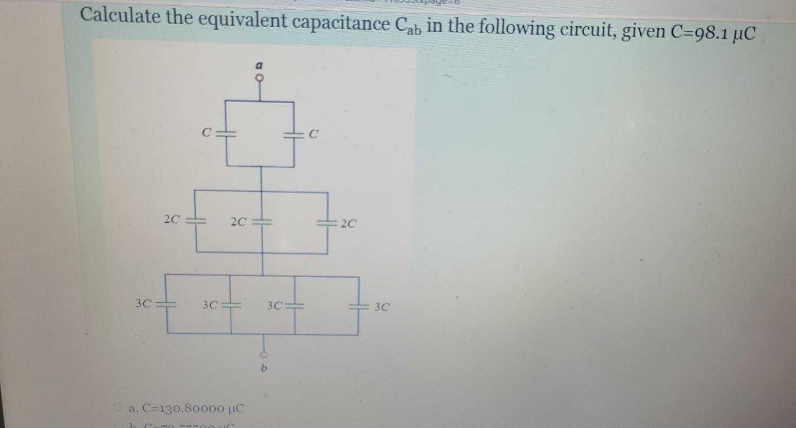 Solved Calculate the equivalent capacitance Cab in the | Chegg.com