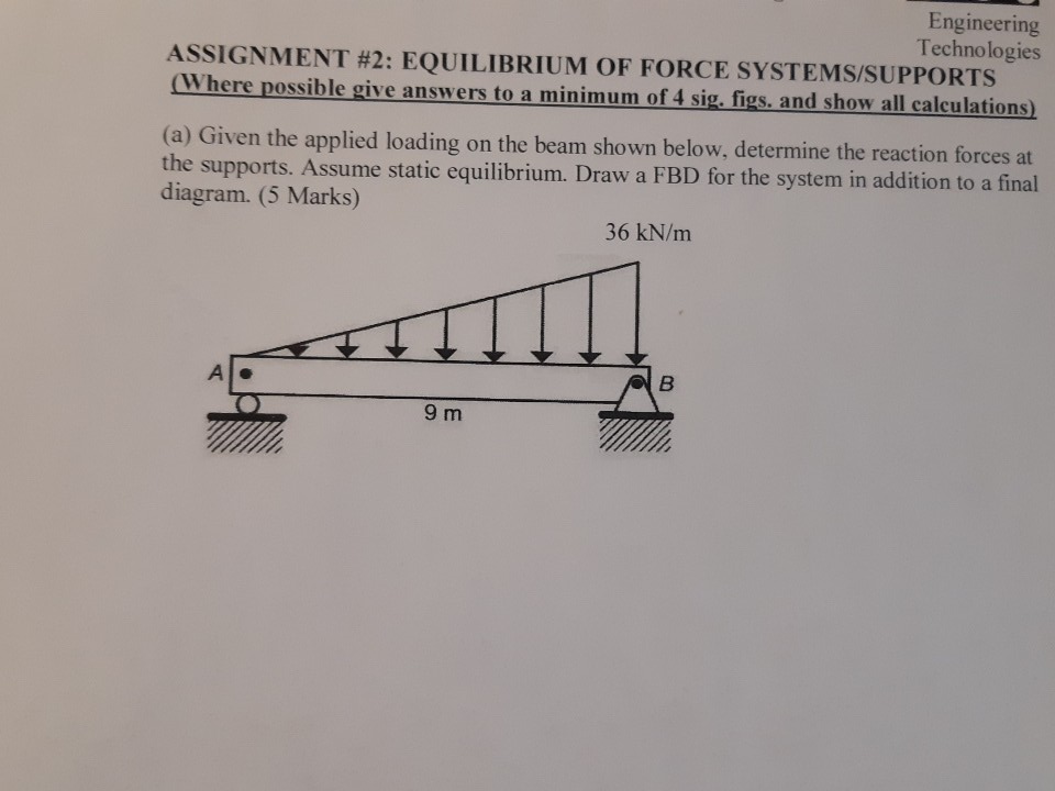 Solved Engineering Technologies ASSIGNMENT #2: EQUILIBRIUM | Chegg.com