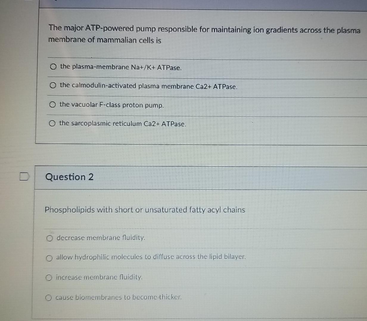 Solved The major ATP-powered pump responsible for | Chegg.com