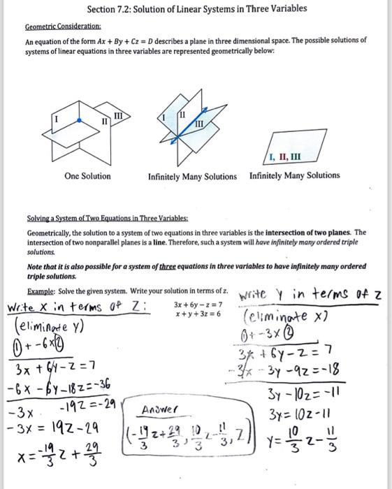 Solved 1. Solve the system algebraically (using the method | Chegg.com