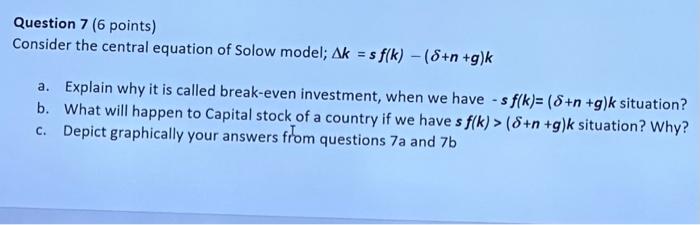 Solved Question 7 ( 6 points) Consider the central equation | Chegg.com