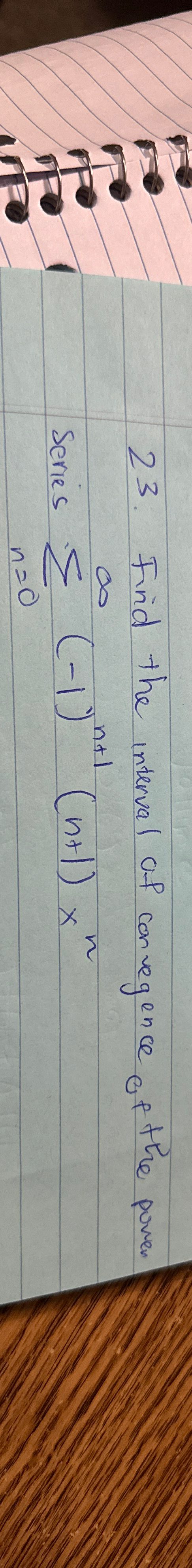 Solved Find the interval of convegence of the pover Series | Chegg.com