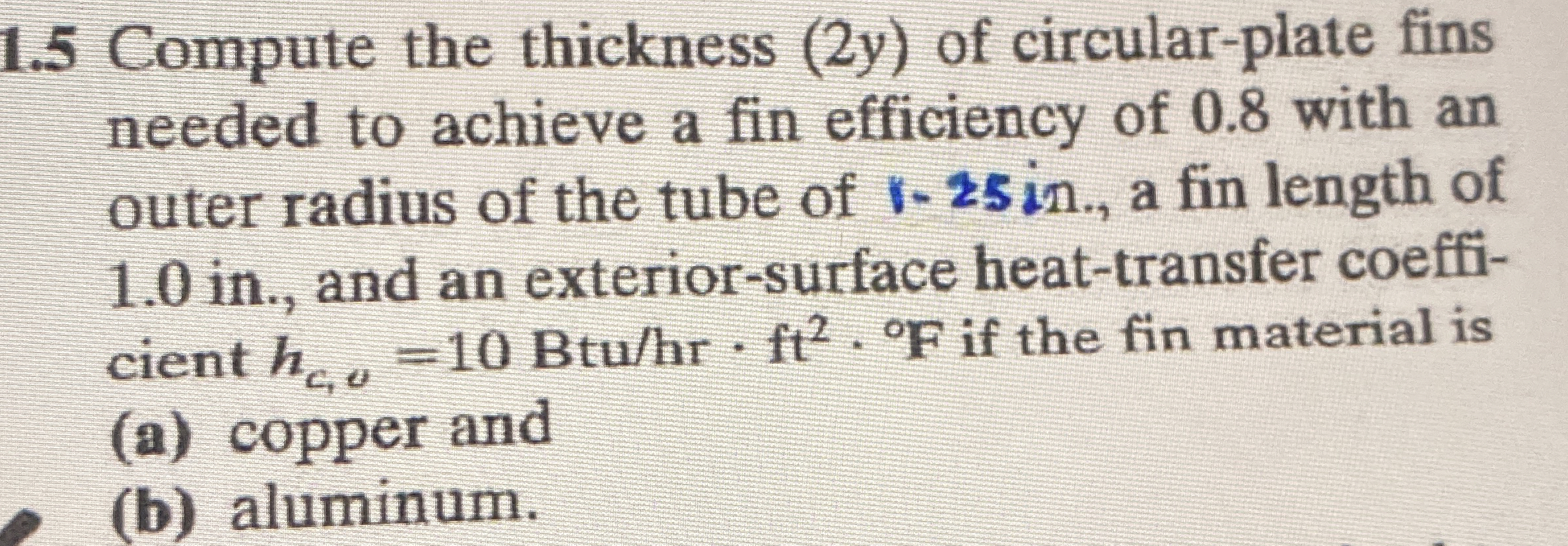 Solved 1.5 ﻿Compute the thickness (2y) ﻿of circular-plate | Chegg.com