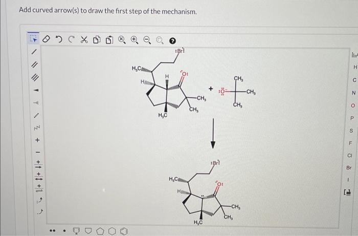 Solved Add curved arrow(s) to draw the first step of the | Chegg.com