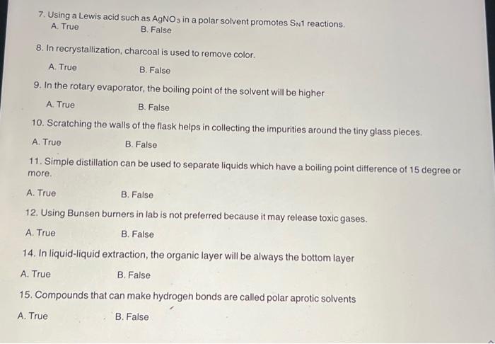 Solved 7. Using a Lewis acid such as AgNO3 in a polar | Chegg.com