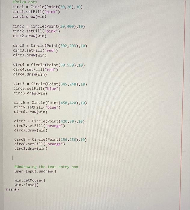 Solved Python Zelle Graphics Libraryneed Help Undrawing