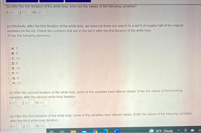 Solved procedure binary search (x: integer, a, a,...,, | Chegg.com
