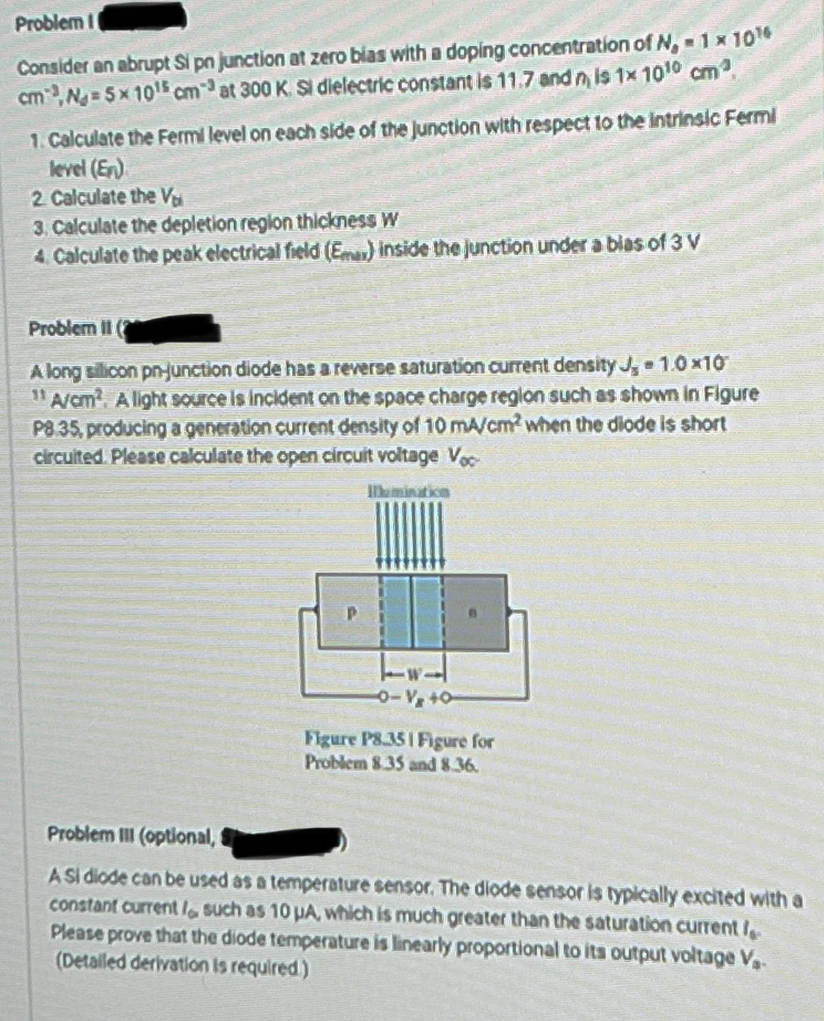 Solved Please answer questions I, II and III | Chegg.com