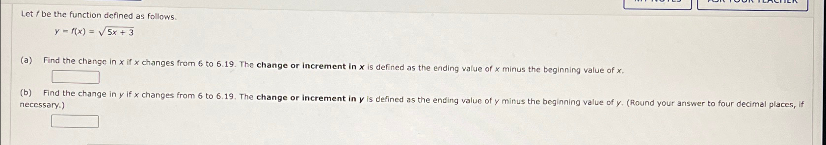 Solved Let f ﻿be the function defined as | Chegg.com