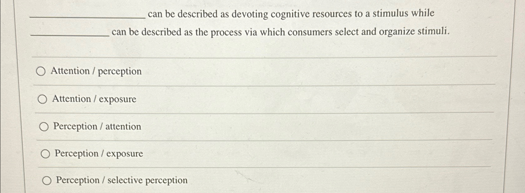 Solved can be described as devoting cognitive resources to a | Chegg.com