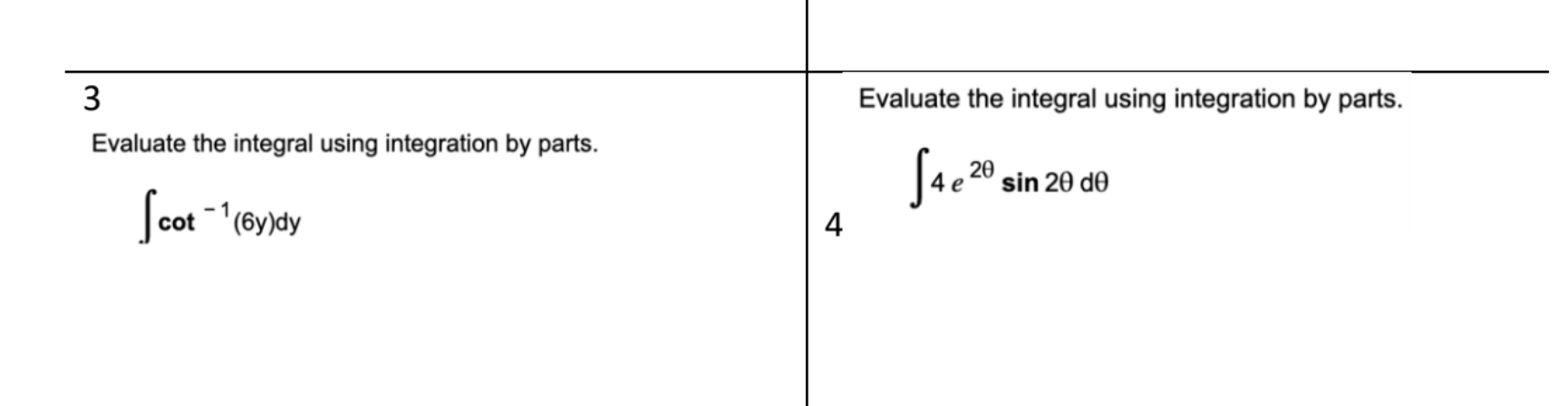 Solved 3Evaluate the integral using integration by | Chegg.com
