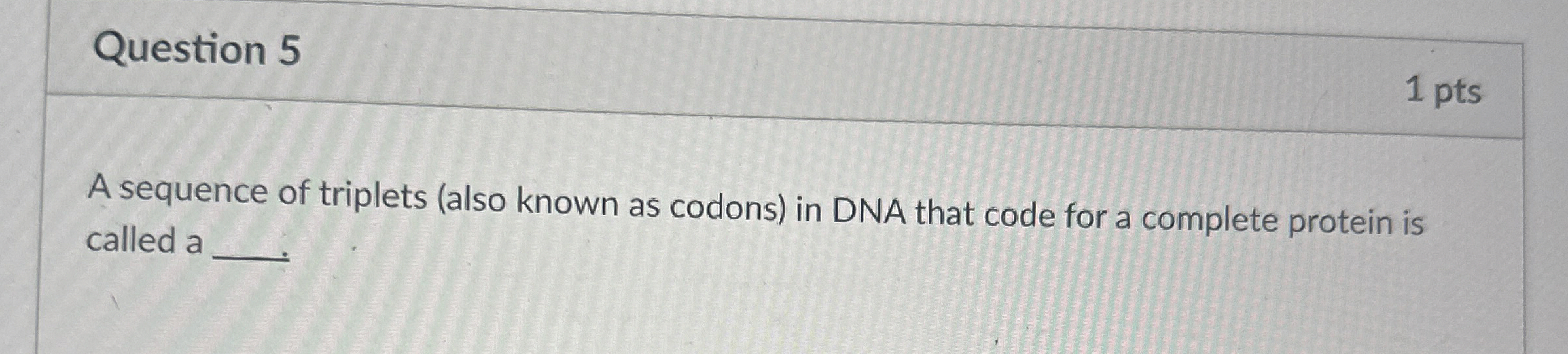 Solved Question 51 ﻿ptsA sequence of triplets (also known as | Chegg.com