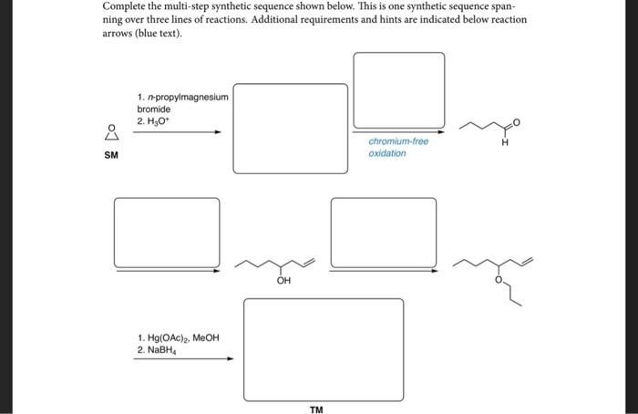 Solved Complete the multi-step synthetic sequence shown | Chegg.com