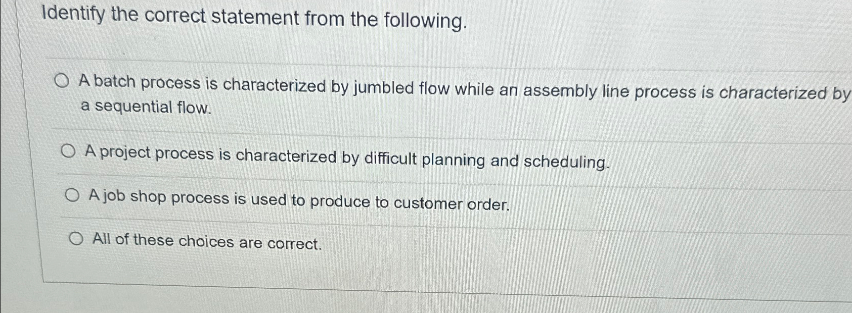 Solved Identify the correct statement from the following.A | Chegg.com