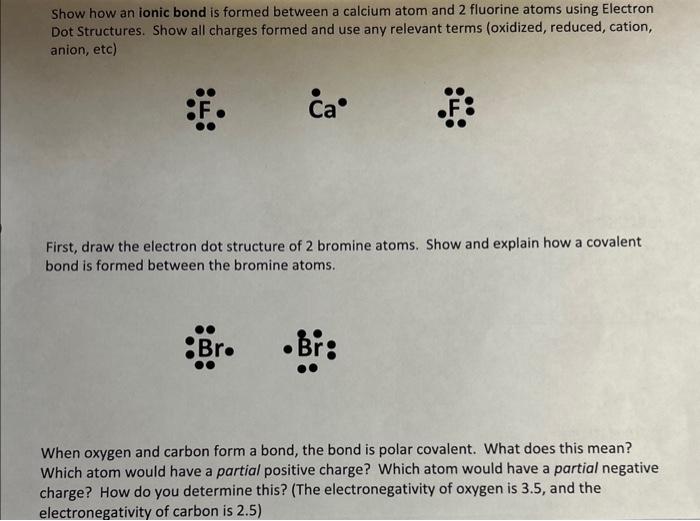 Solved Show how an ionic bond is formed between a calcium | Chegg.com