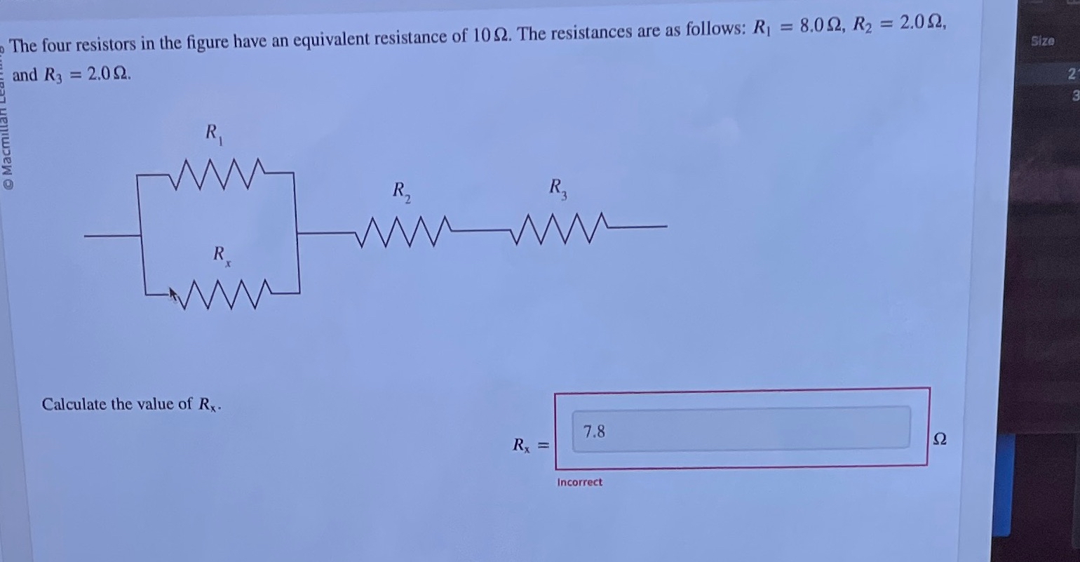 Solved The four resistors in the figure have an equivalent | Chegg.com