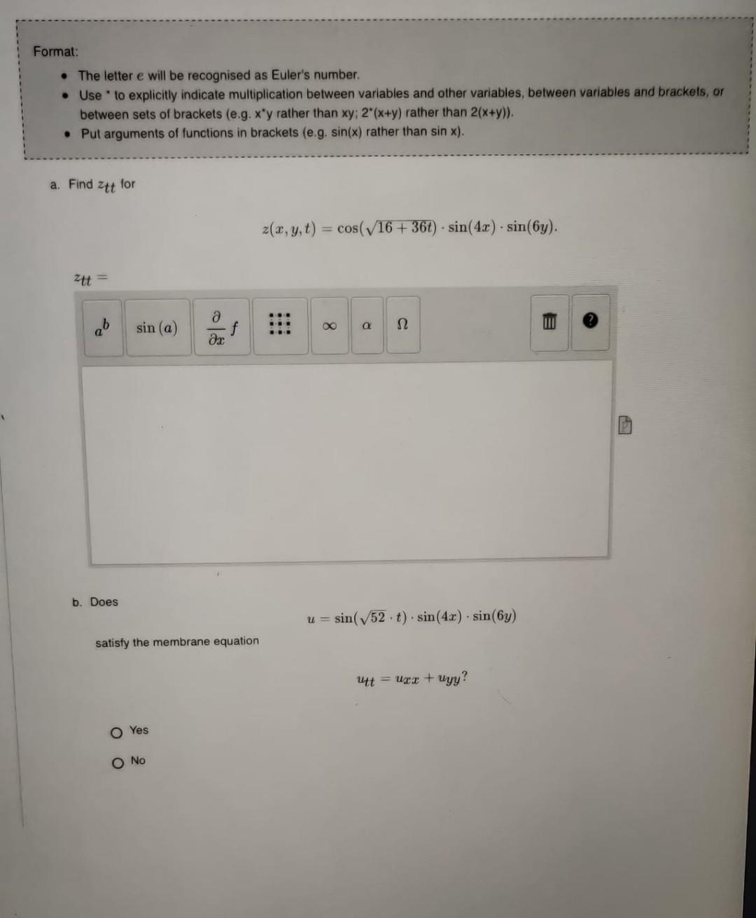 Solved Format The Letter E Will Be Recognised As Eulers