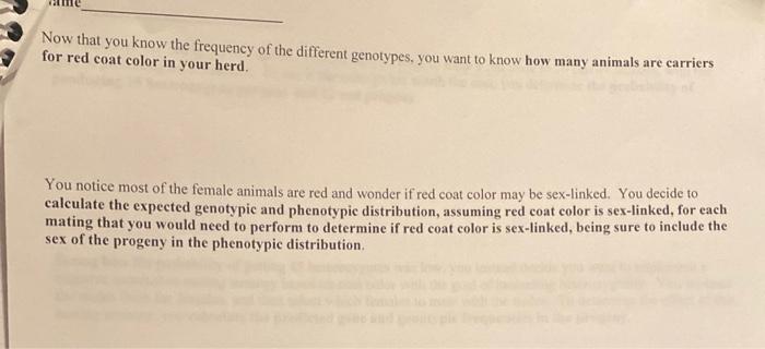 Now that you know the frequency of the different | Chegg.com