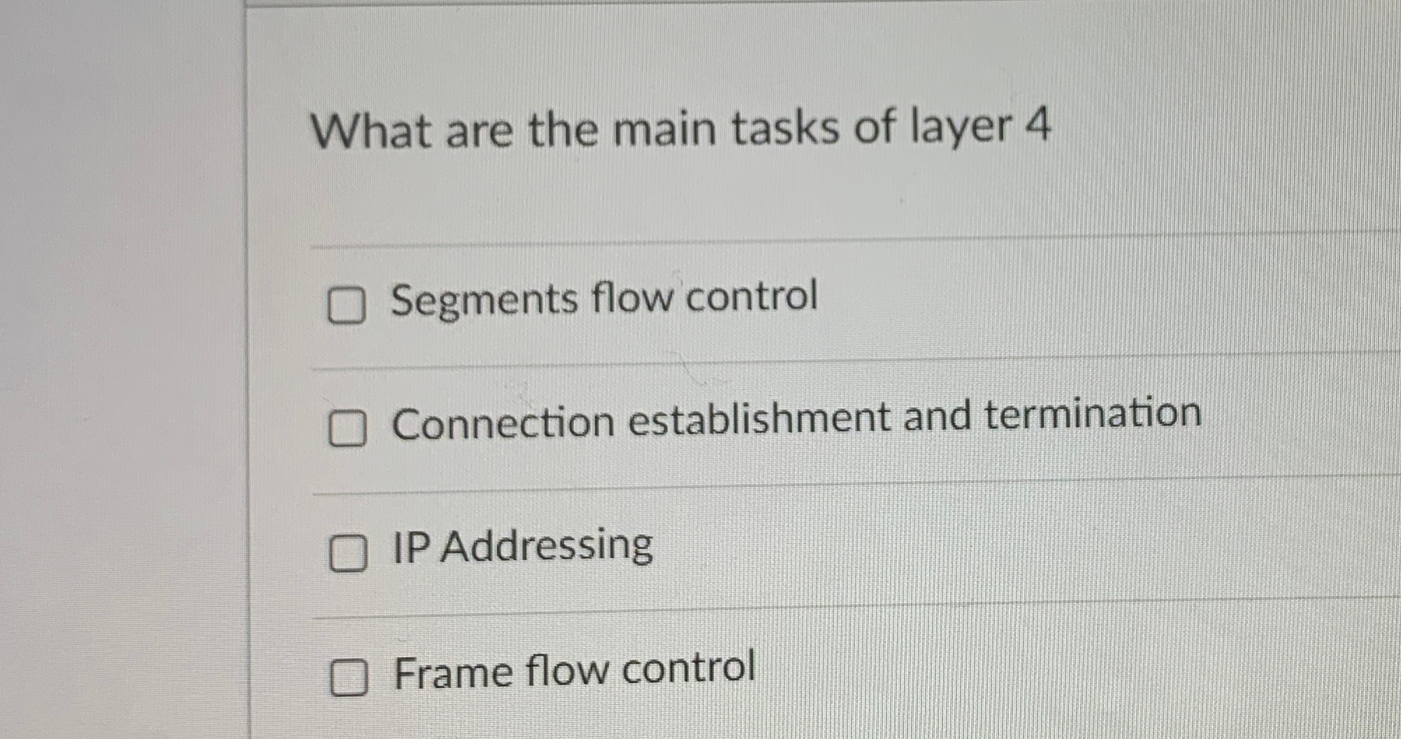 Solved What are the main tasks of layer 4Segments flow | Chegg.com