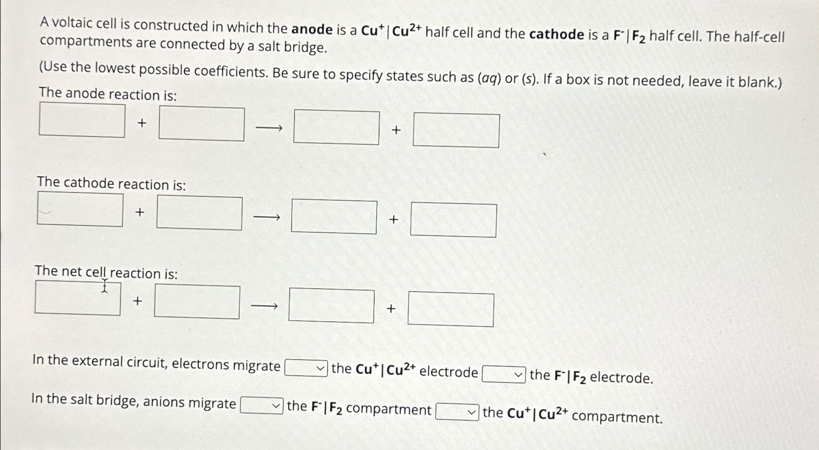 Solved A voltaic cell is constructed in which the anode is a | Chegg.com